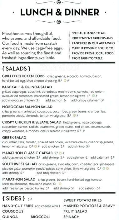 Marathon Grill Menu, Menu for Marathon Grill, Rittenhouse Square ...