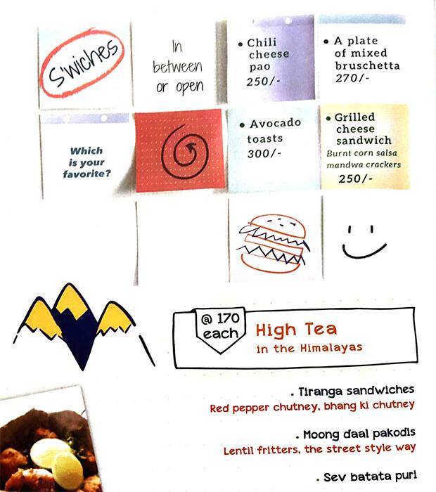 Menu at Travel Diaries Cafe, Rishikesh