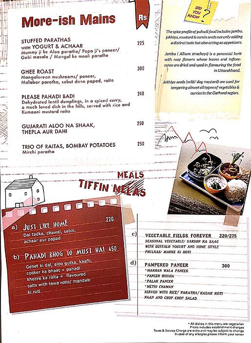 Menu at Travel Diaries Cafe, Rishikesh