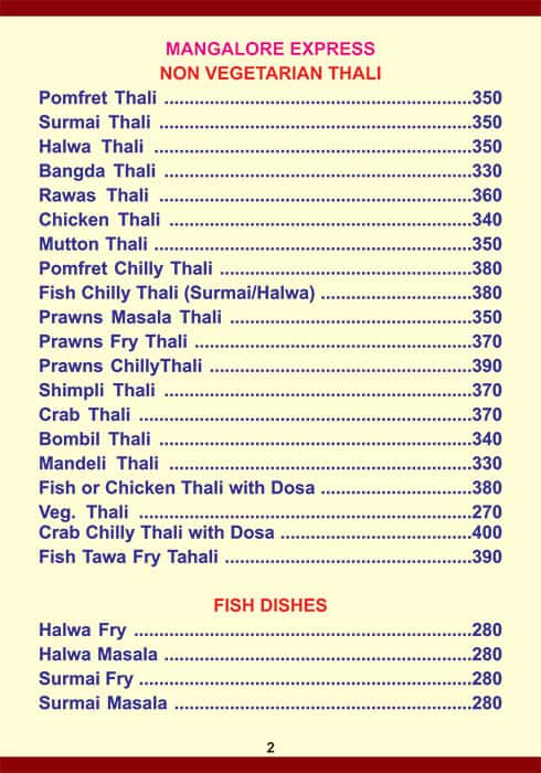 Menu of Modern Kitchen and Bar, Sakinaka, Mumbai