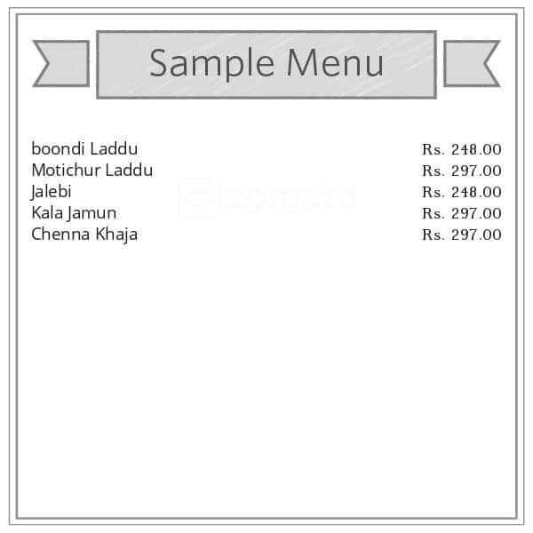 Menu of Sri Lakshmi Ganapathi Sweets, Lawsons Bay, Vizag