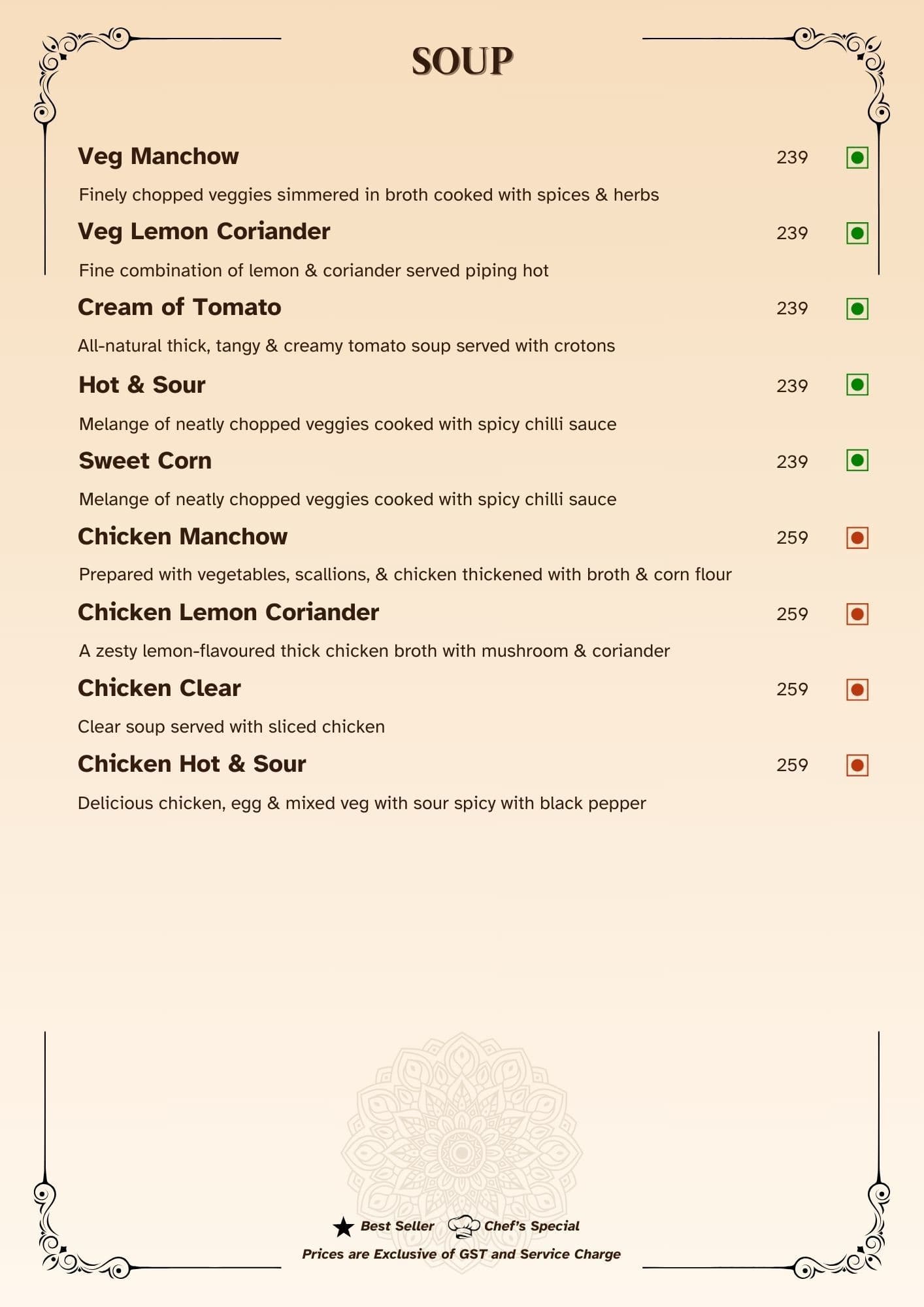 Menu of Handi Chhadeyan Di, Gaur City 1, Greater Noida