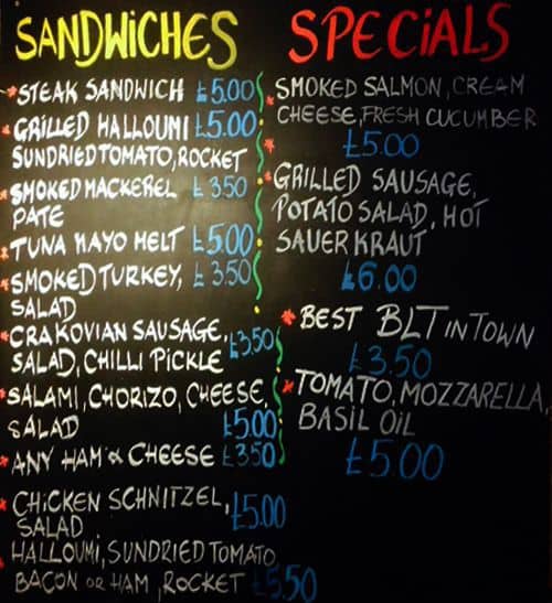 Menu at Belvedere Traditional cafe, London