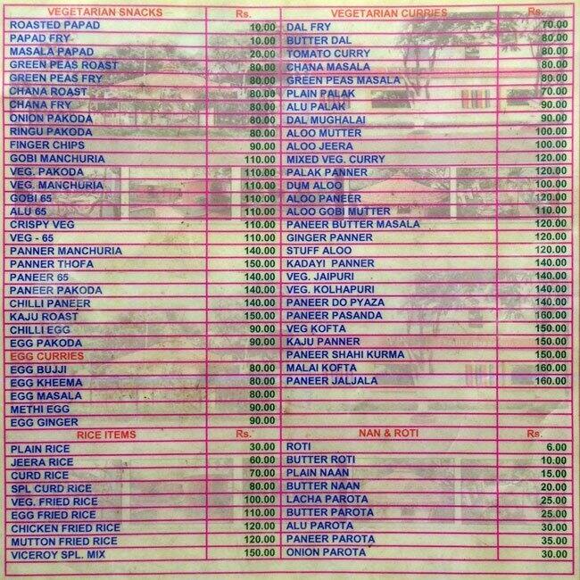 Viceroy Family Dhaba Menu, Menu for Viceroy Family Dhaba, Shamirpet ...