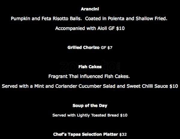 Menu at Surreal pub & bar, Queenstown