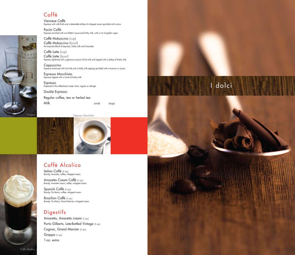 Menu au Pacini restaurant, Calgary, 123 Freeport Blvd NE