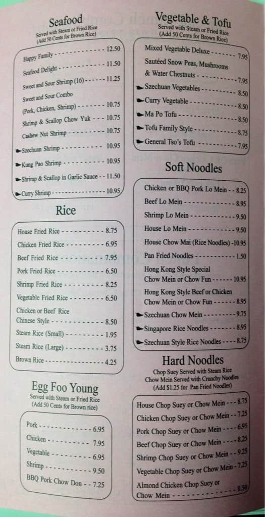 Menu at Yummy House restaurant, Albany, Pacific Blvd SE