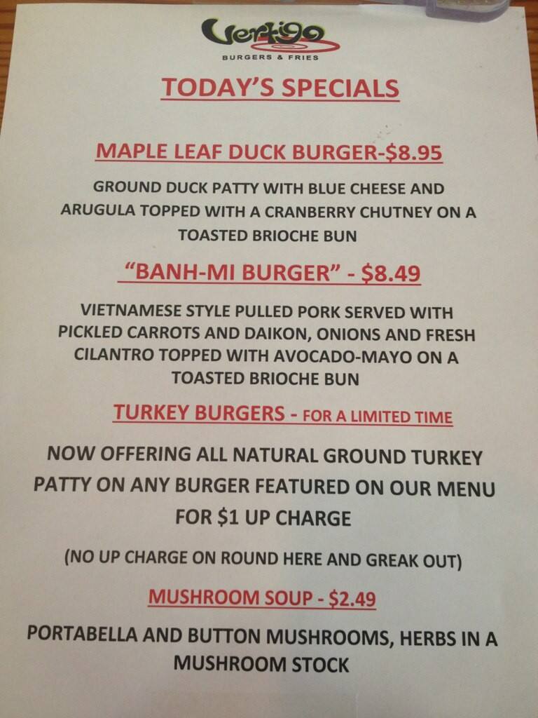 Vertigo Burgers & Fries, Tallahassee, Tallahassee - Urbanspoon/Zomato