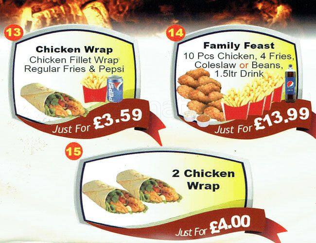 Menu at PST Perfect Chicken pizzeria, Harrow