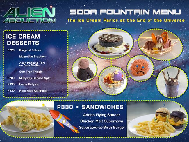 Menu at Alien Abduction Plantation Bay pub & bar, Lapu-Lapu City