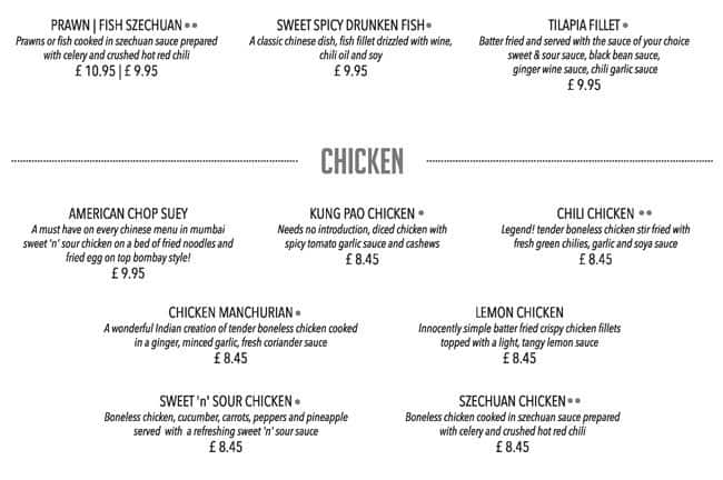 Menu at imperial lounge and restaurant, Croydon