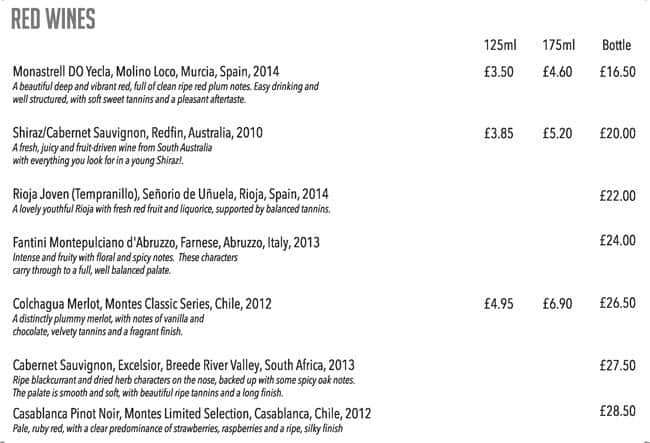 Menu at imperial lounge and restaurant, Croydon