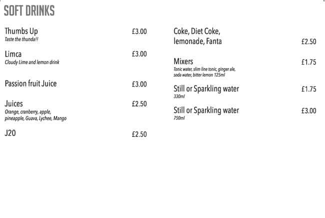 Menu at imperial lounge and restaurant, Croydon