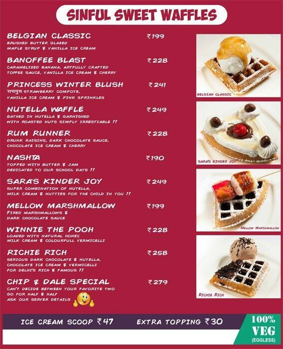 Drool Waffles Menu, Menu for Drool Waffles, Sohna Road, Gurgaon - Zomato