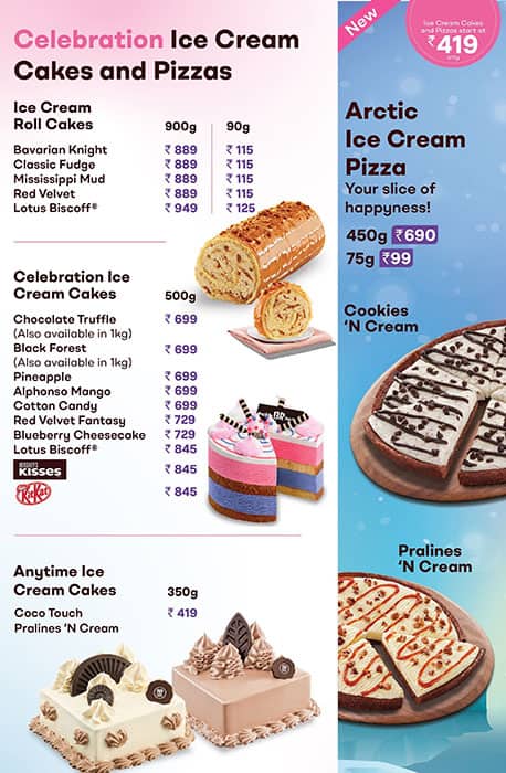 Menu of Gourmet Ice Cream Cakes by Baskin Robbins, Talwandi, Kota