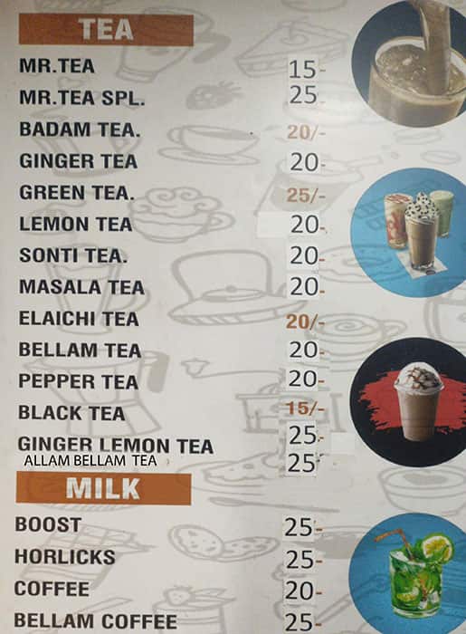 Menu of Mr Tea, Nagole, Hyderabad