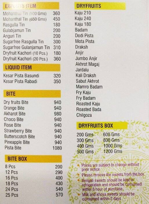 Jayhind Sweets, Vastrapur, Ahmedabad - Zomato