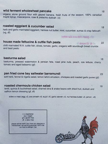 Menu at Circa Espresso restaurant, Parramatta