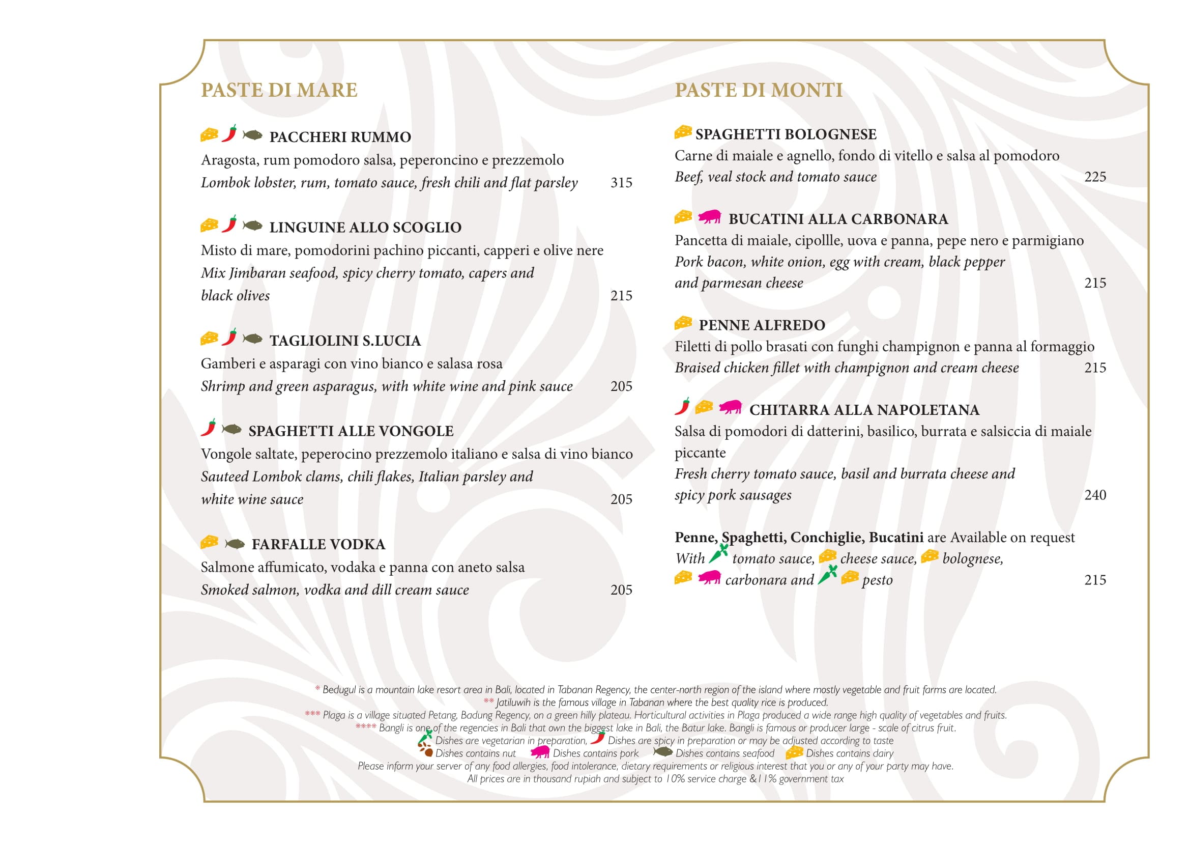 Menu at KO Restaurant, Teppanyaki, and Cocktail Lounge, Jimbaran
