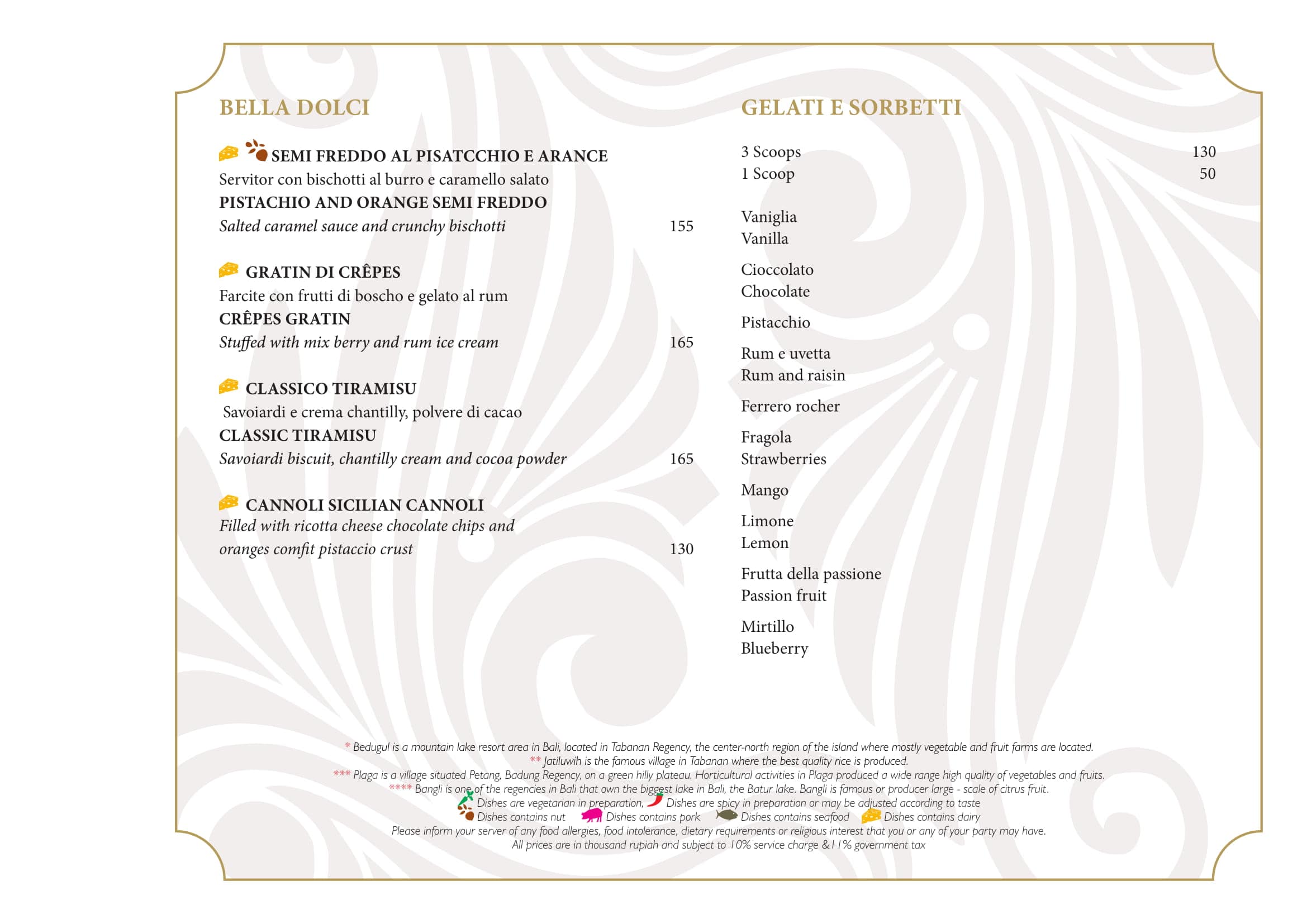 Menu at KO Restaurant, Teppanyaki, and Cocktail Lounge, Jimbaran