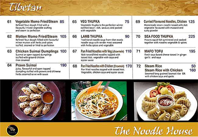 Menu at The Noodle House Restaurant, Dharamshala, Kachairi adda