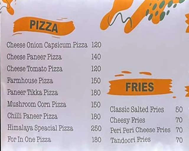 Menu of Himalaya Bakers, Pathankot Locality, Pathankot