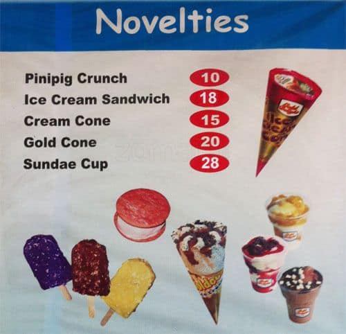 Menu at Mickey's Ice Cream Store Sa Libertad restaurant, Pasay