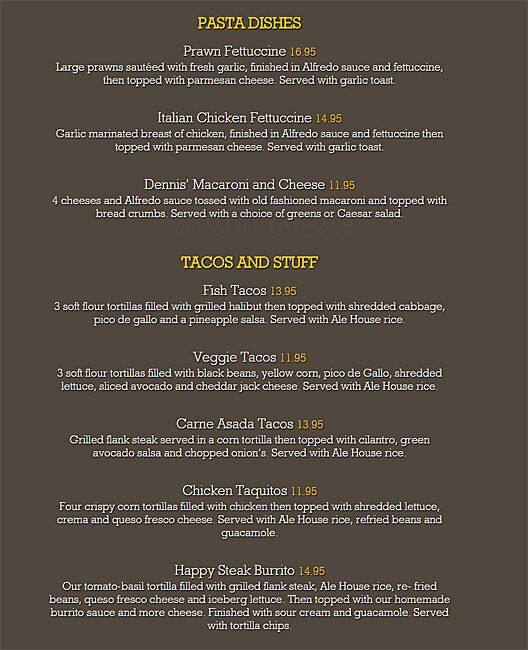 Menu at Pine Lake Ale House pub & bar, Sammamish
