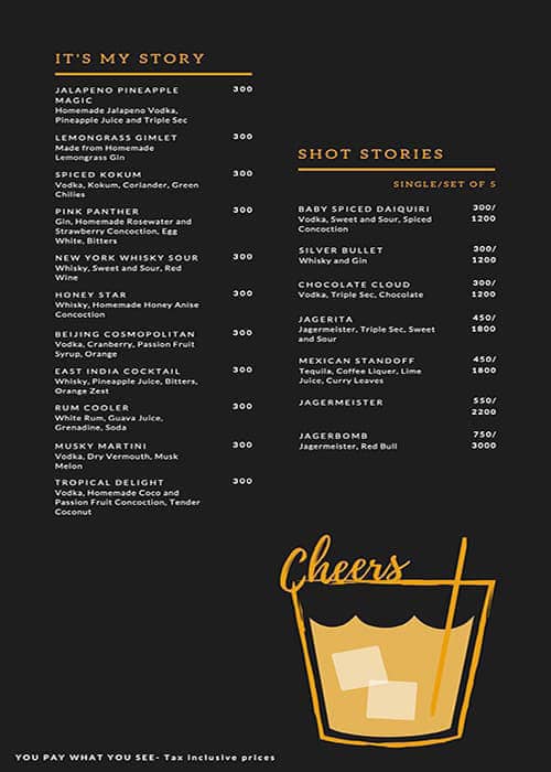 Menu at First Story Bar & Kitchen, Pune, 1st floor