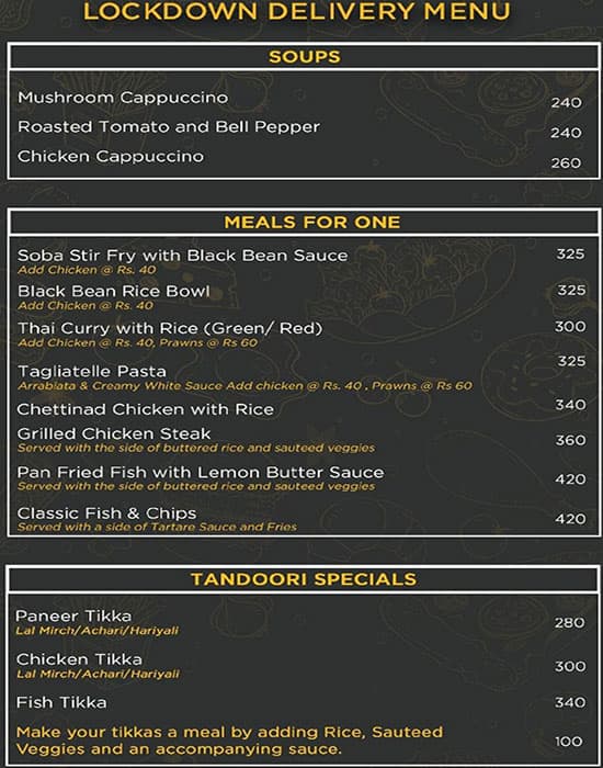 Menu at Spotlight, Thane