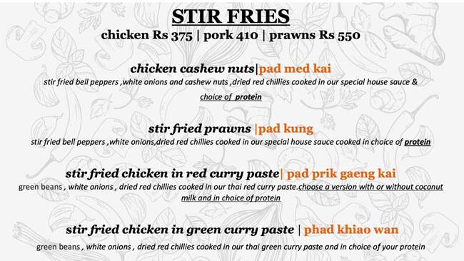 Menu at Kin Thai, Gurugram