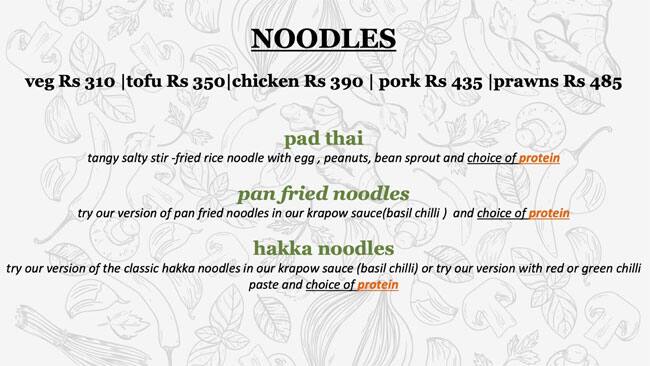 Menu at Kin Thai, Gurugram