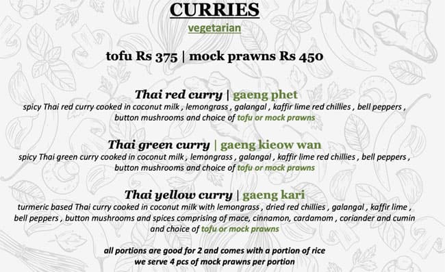 Menu at Kin Thai, Gurugram
