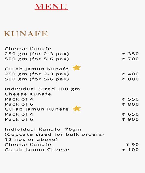Menu of The Delite-ly by Minal, Dadar West, Mumbai