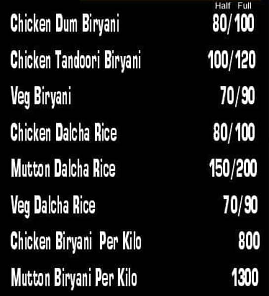 Menu of The Biryani Center, Kharadi, Pune