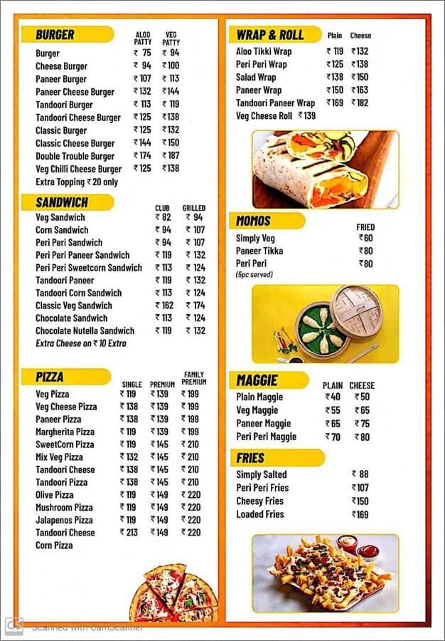 Menu of Cheesy Crazy Cafe, Kopar Khairane, Navi Mumbai