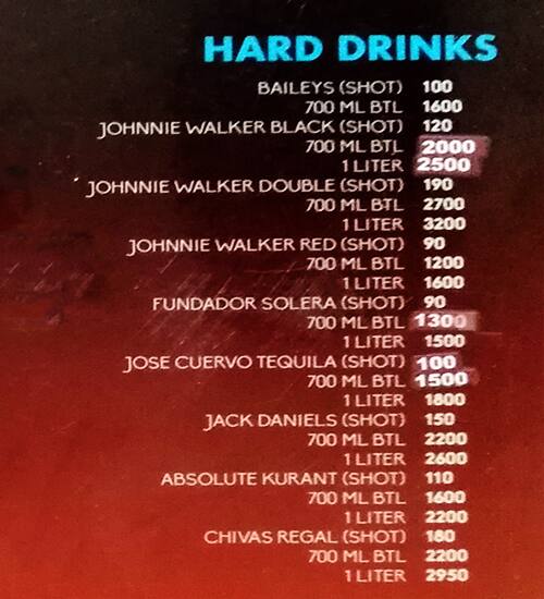 Menu at Music 21 Plaza restaurant, Pasay