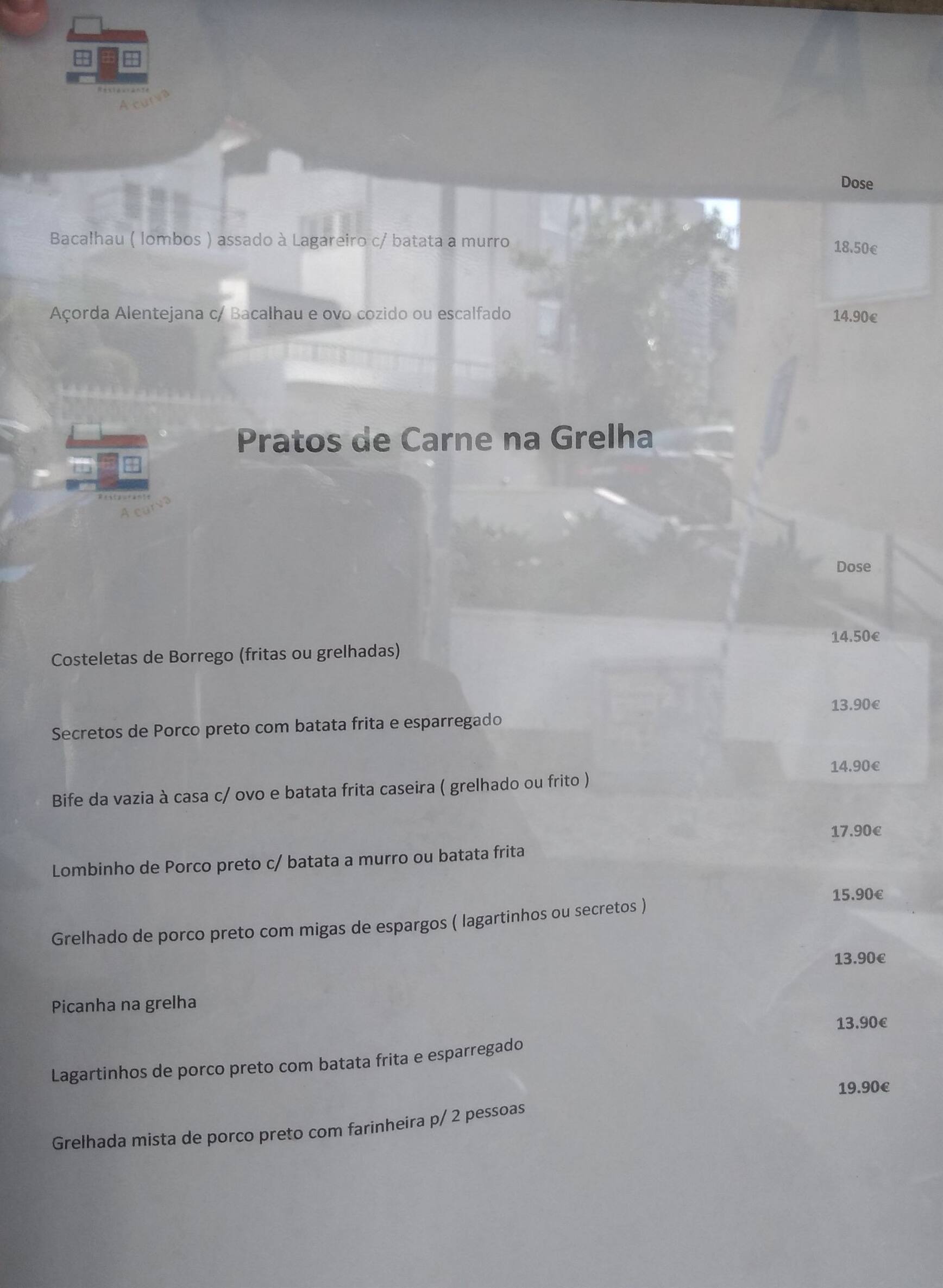 Menu at A Curva restaurant, Caxias, Av. Conselheiro Ferreira Lobo 28