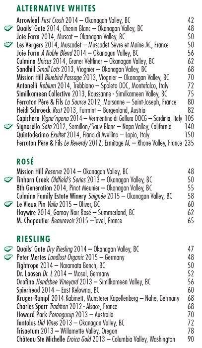 Menu at Joe Fortes Seafood & Chop House steakhouse, Vancouver, 777 ...