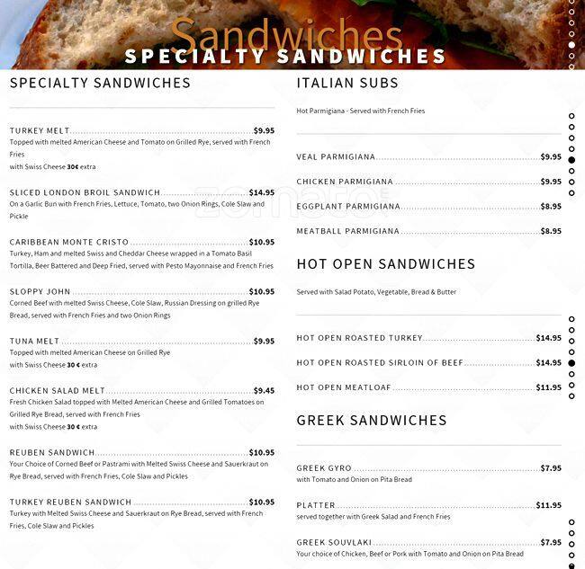 Menu at Marietta Diner restaurant, Marietta