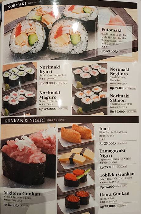 Menu at Ootoya restaurant, South Jakarta, Lippo Mall Kemang Lantai UG ...