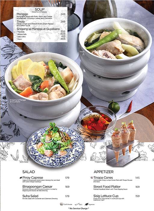 Menu at Bench Cafe, Quezon City