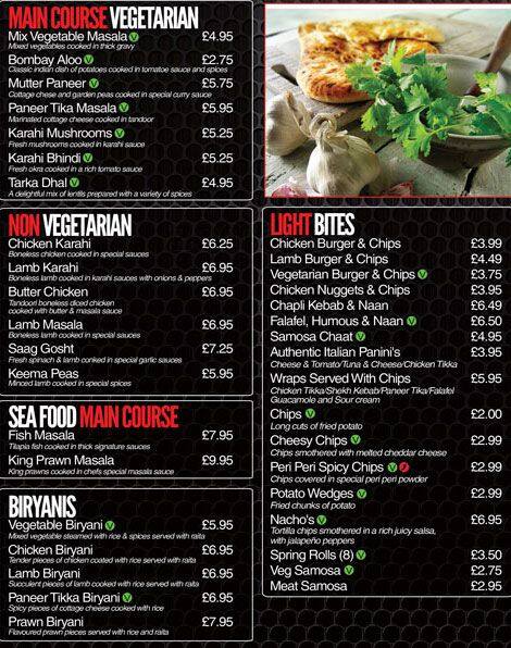 Menu at Black Leaf Lounge pub & bar, London, 163 Edgware Rd