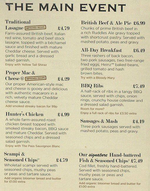 Menu at Fig Tree pub & bar, Uxbridge, 49 Windsor St