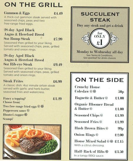 Menu at Fig Tree pub & bar, Uxbridge, 49 Windsor St