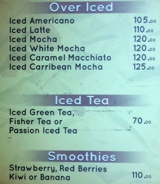 Menu at Fisher Café cafe, Quezon City, LG / F