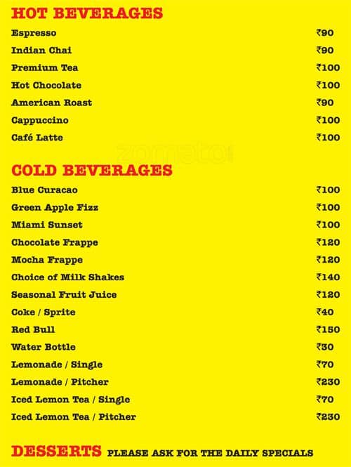 Menu at QT Grills, Chennai, +RG5