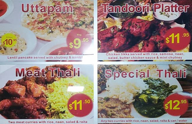 Menu at Spice Kitchen restaurant, Melbourne, QV Shopping Centre