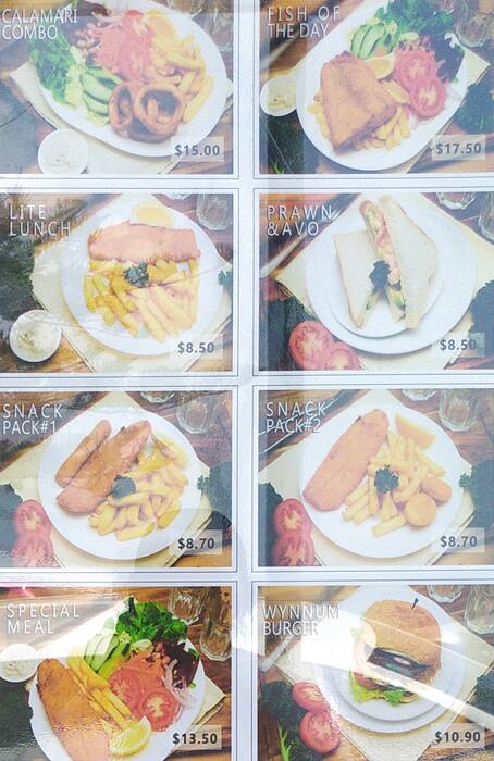 Menu at Island View Cafe, Wynnum