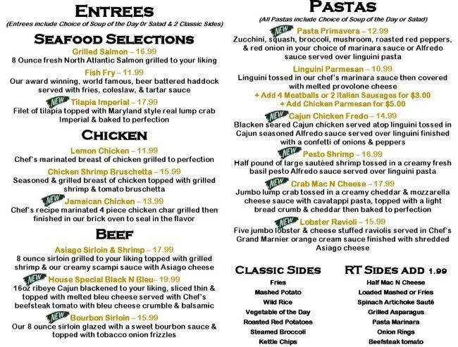 Menu at Raintree Bar & Grill, Tonawanda, Colvin Blvd